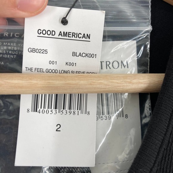 Good American | Tops | Good American The Feel Good Long Sleeve Bodysuit ...
